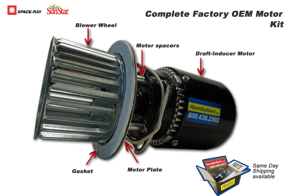 Part # 42928000, Draft Inducer Motor Replacement Kit On Penn Radiant ...