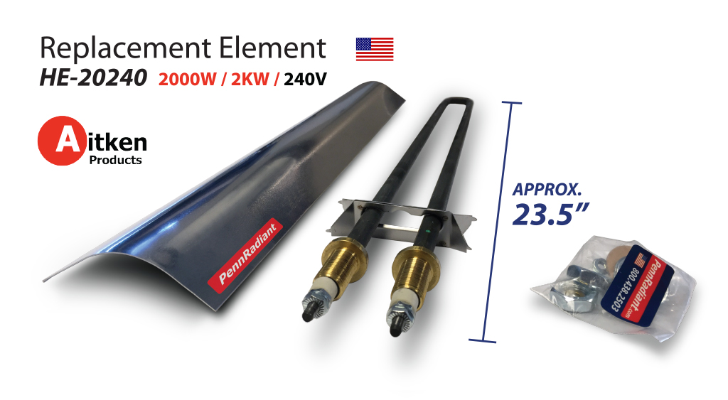 Aitken Replacement Electric Metal Sheath Elements On Penn Radiant Products