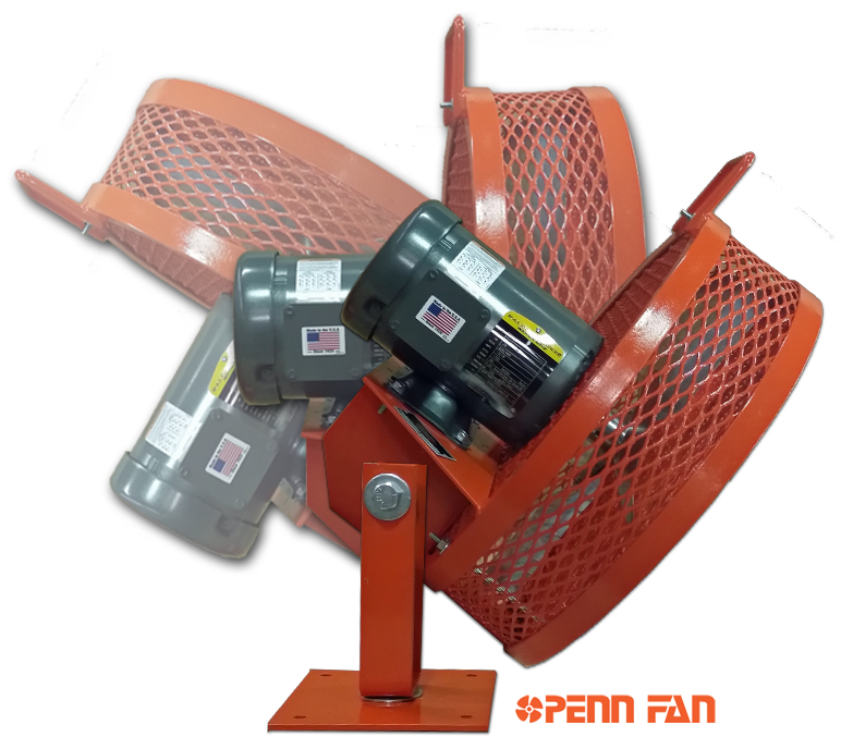 Part # C12A - 12" 250 DC Model, Penn Fan Type C: Crane Cab Fan On Penn ...